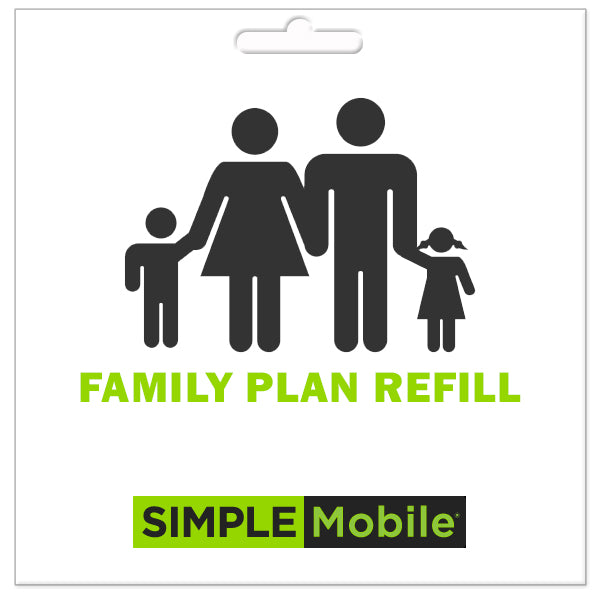 Simple Mobile Family Plan ReUp Refill - Instant Payment – PrePaid Phone ...