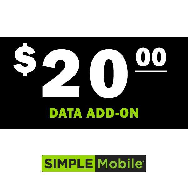 Simple Mobile Data Add-On Plans – PrePaid Phone Zone