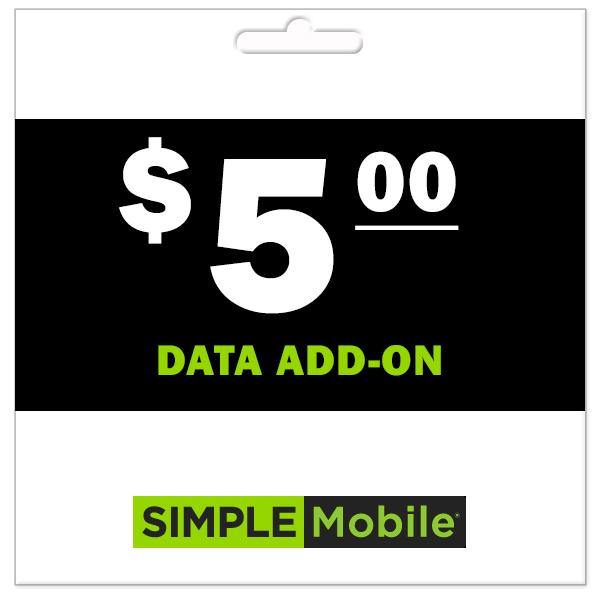 Simple Mobile Data Add-On Plans – PrePaid Phone Zone