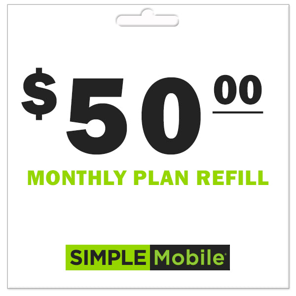 Simple Mobile Monthly Plan ReUp Refill - Instant Payment – PrePaid ...
